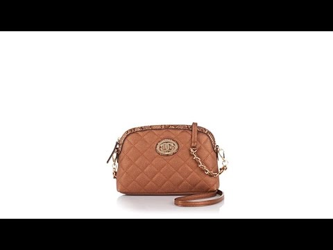 Sharif Quilted Luxe SnakeEmbossed Crossbody Bag