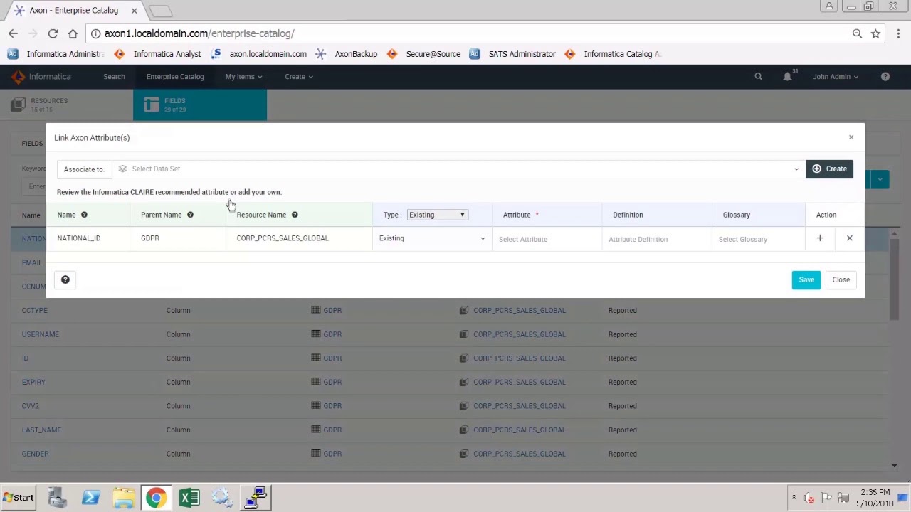 Axon and Enterprise Data Catalog for Integration