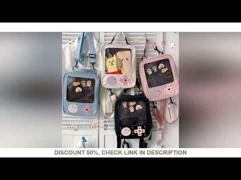 Y2K Cute Clear ItaBag Women's Lolita Backpack Kawaii Girl Shoulder Bag DIY Display Transparent Pocke