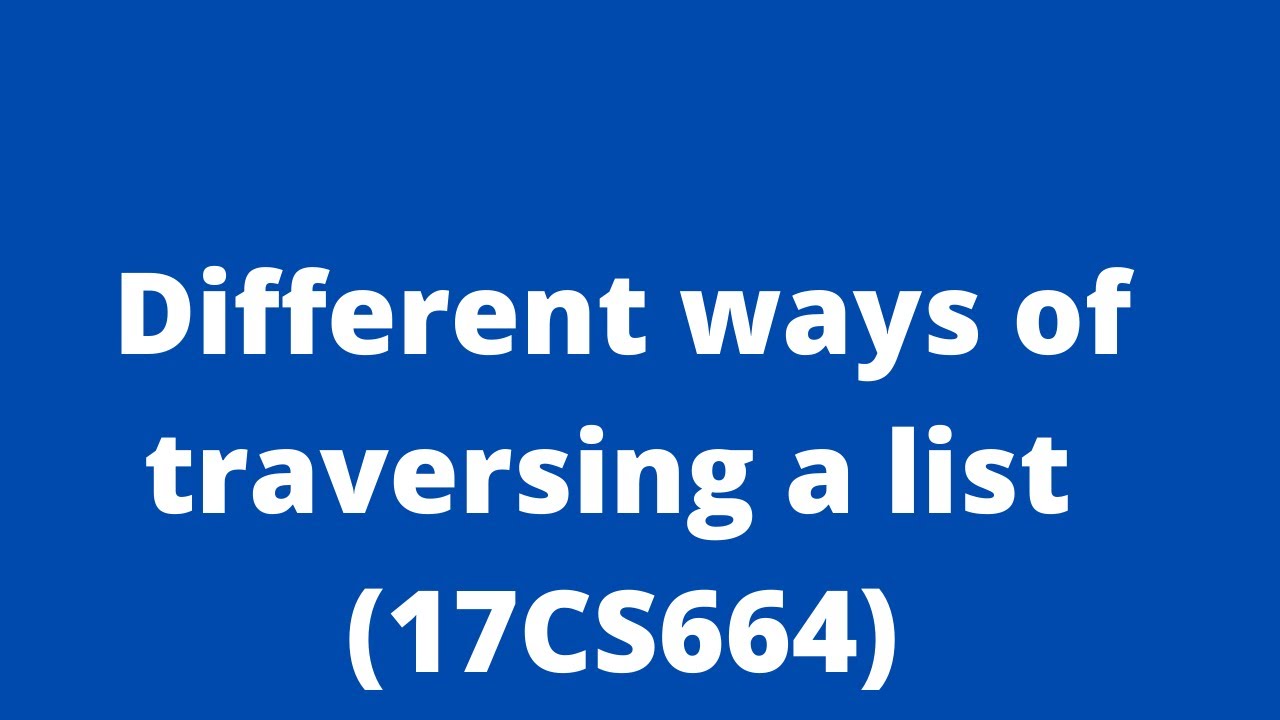 Traversing a list in Python application Programming