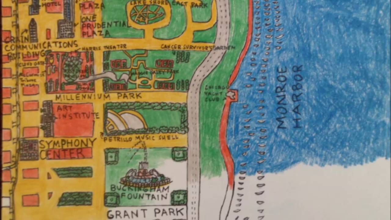 Downtown Chicago Map (Stop motion)
