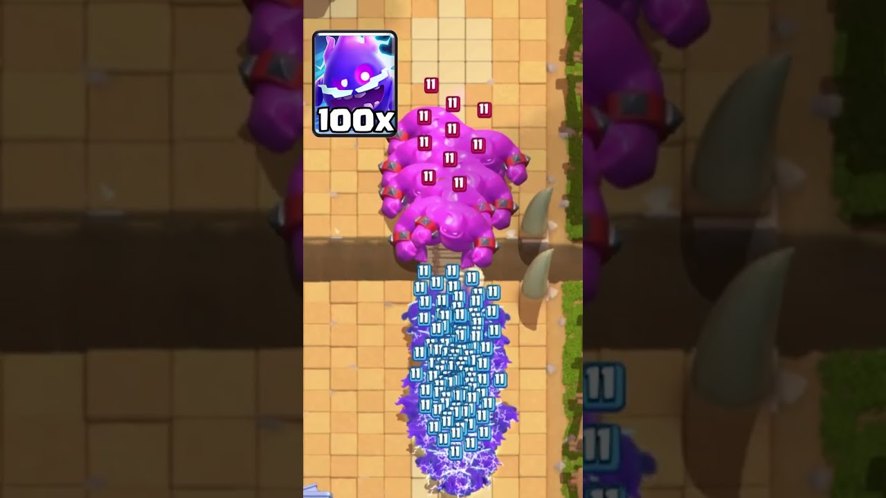 Electro spirit vs 10 Elixir golems 😈