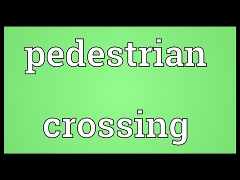 Pedestrian crossing Meaning