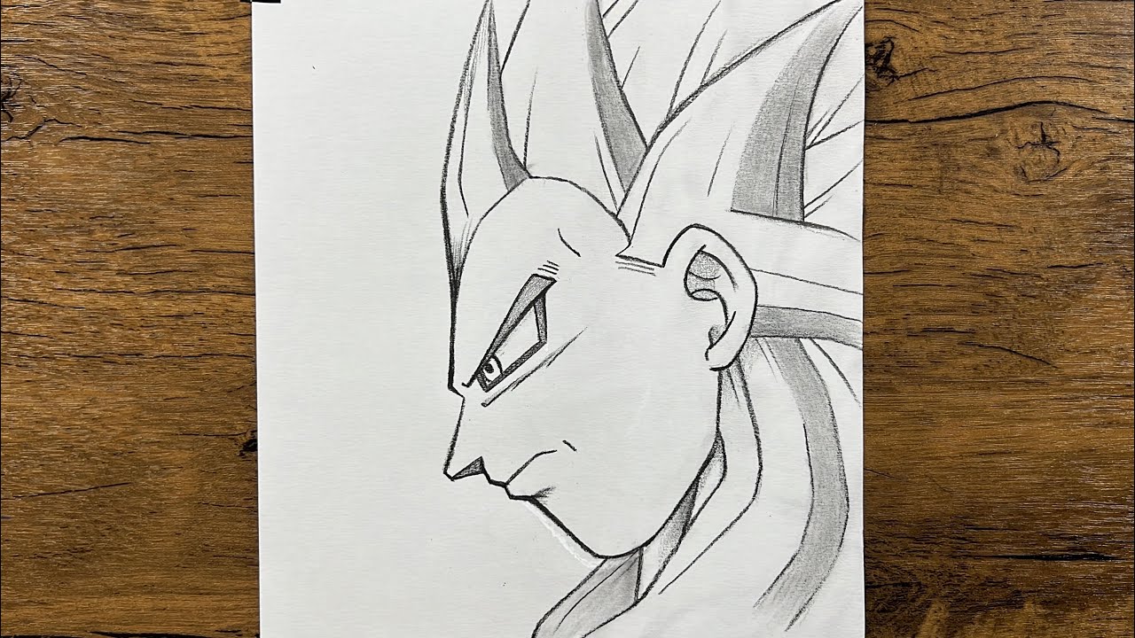 How to draw Vegeta SSJ4 easy step-by-step | Drawing tutorial