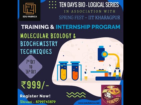 Molecular Biology and Biochemistry Technique - Dr. Simranjit Singh - 15th Feb 2021