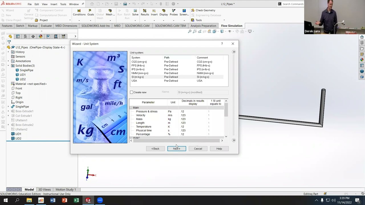 Solidworks Flow Simulation for Internal Geometries