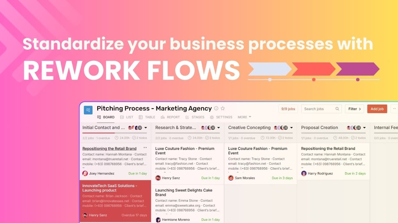 Rework Flows - Standardize and simplify your business processes