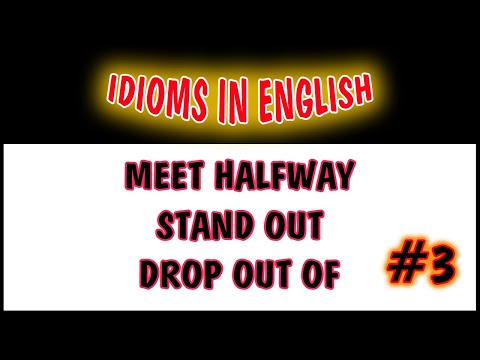 3. IDIOMS IN ENGLISH: MEET HALFWAY, STAND OUT, DROP OUT OF