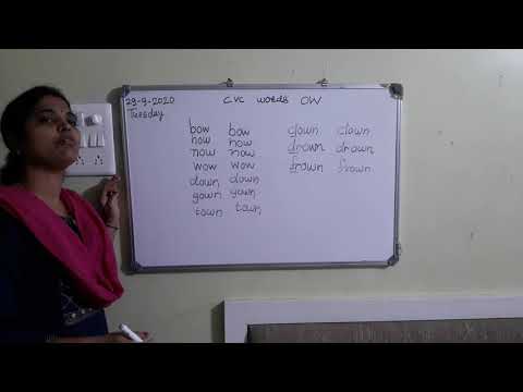 CVC words ending with ow|The PaperBoat Preschool