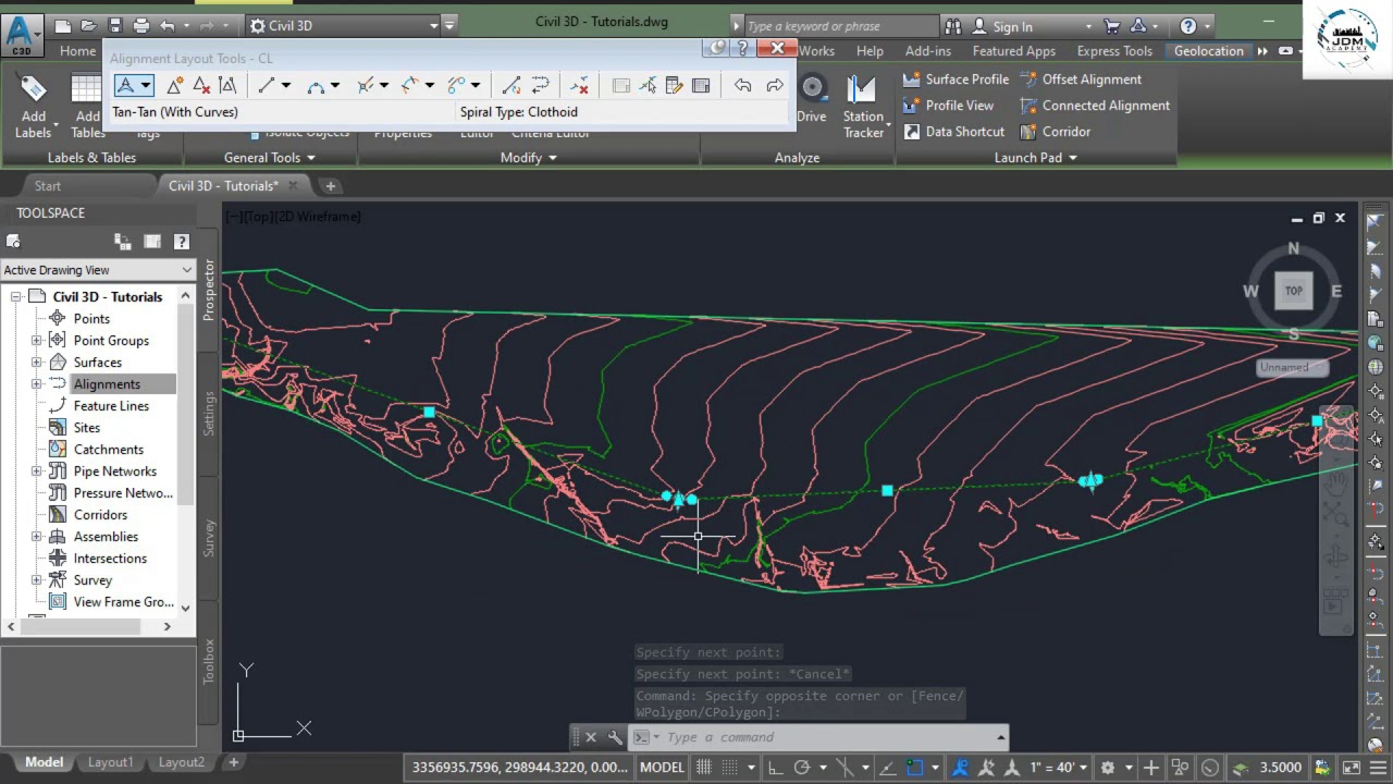 Civil 3D Video 16 - Creating Alignment using Alignment Creation Tool