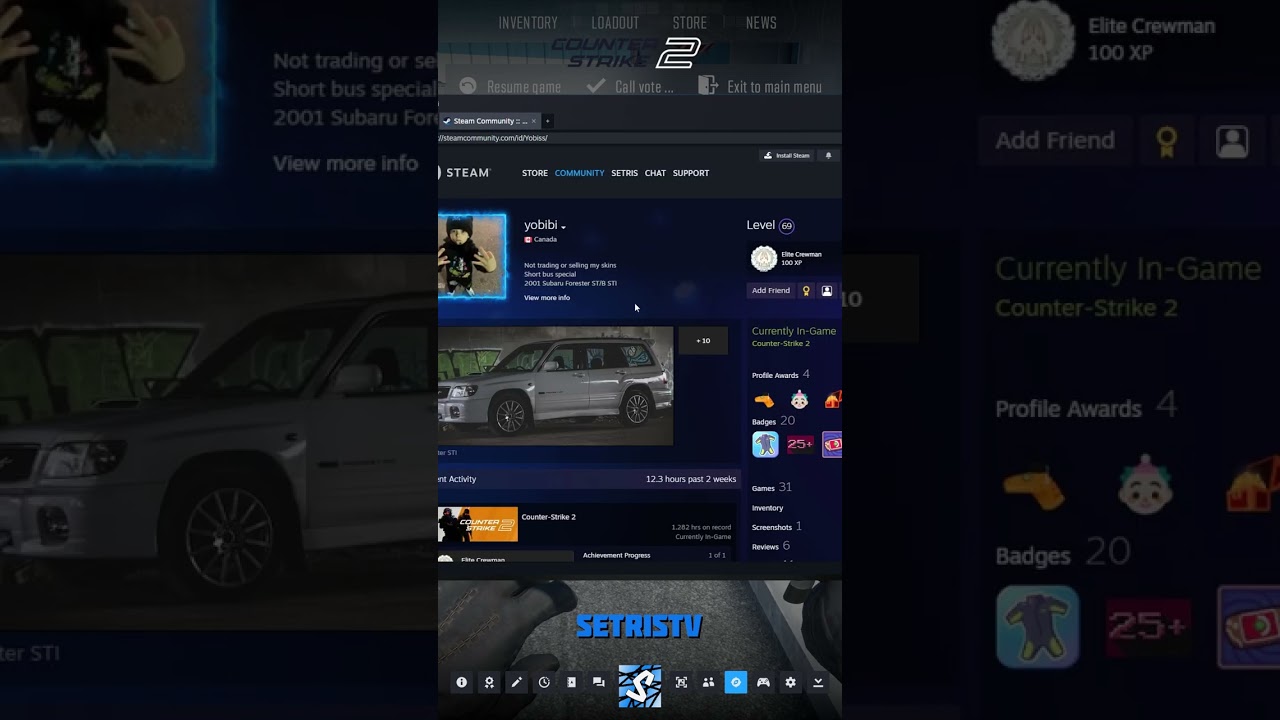 The steam profiles you find on Counter strike 2...
