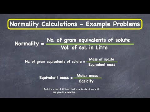 Normality calculation - example problems