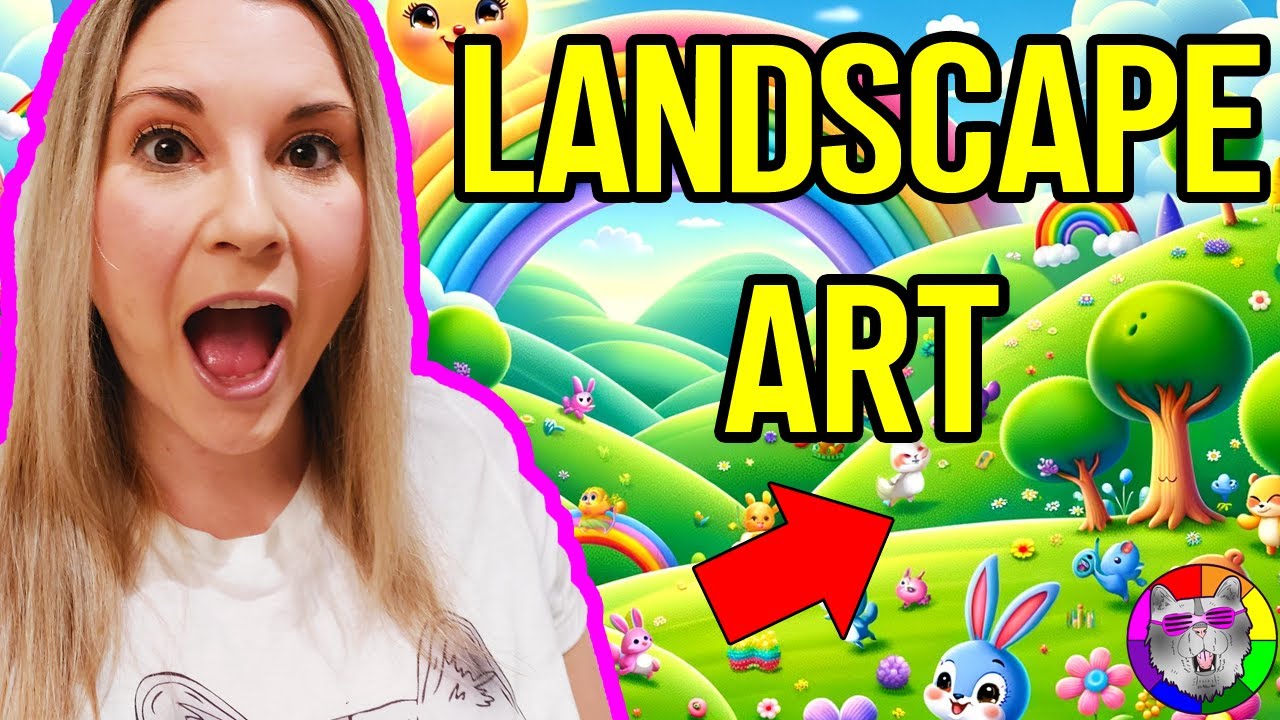 Kids Landscape Art and Drawing Lesson, Landscape Art for Kids