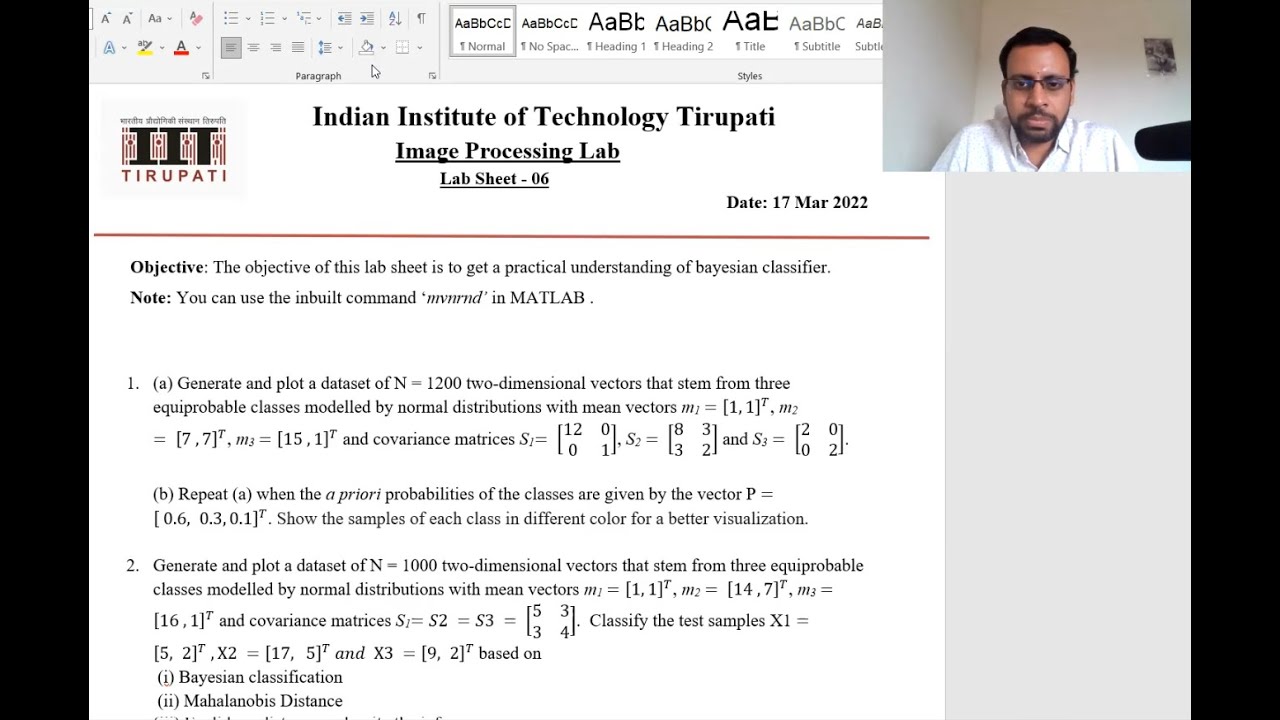 L06 - Image Processing Lab - Bayesian Classifier Basics