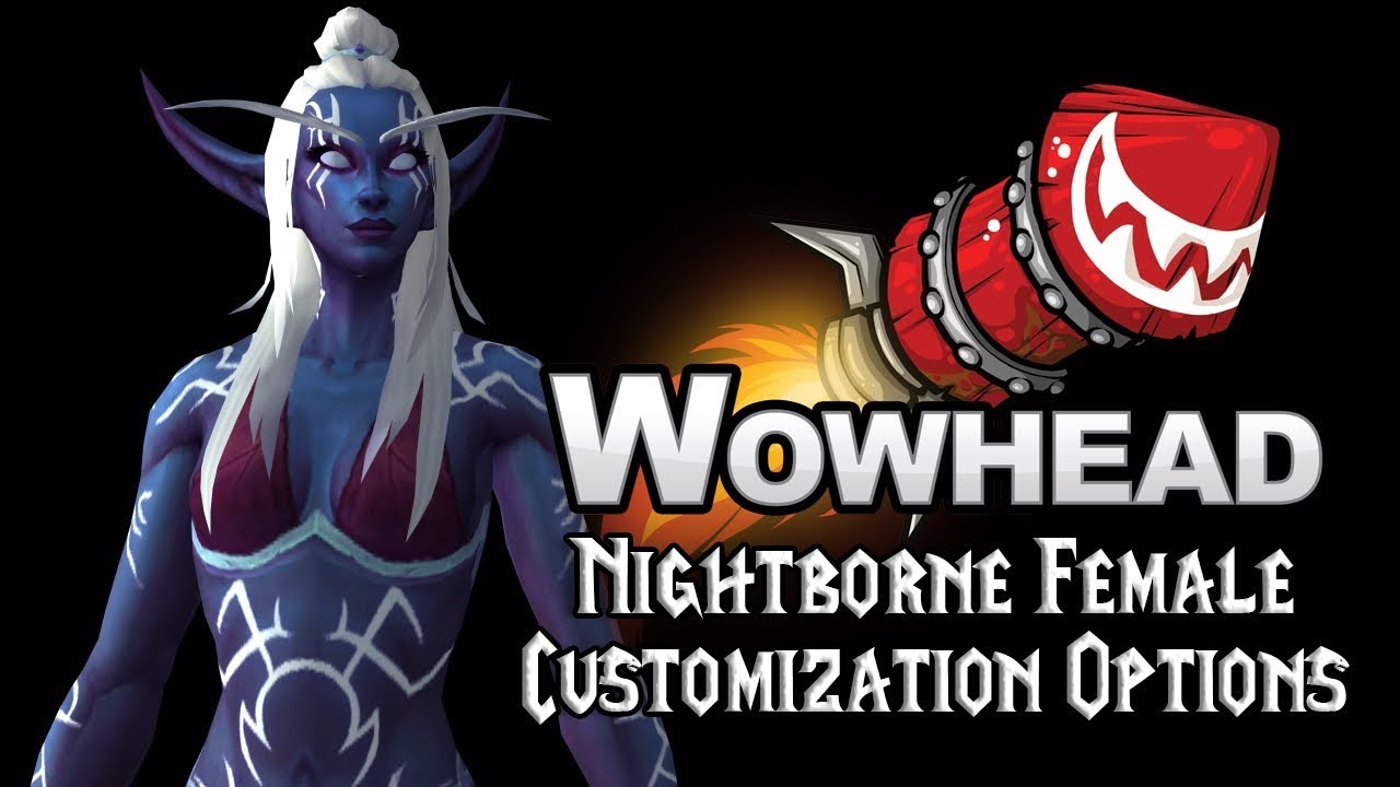 Nightborne Female Character Customization Options