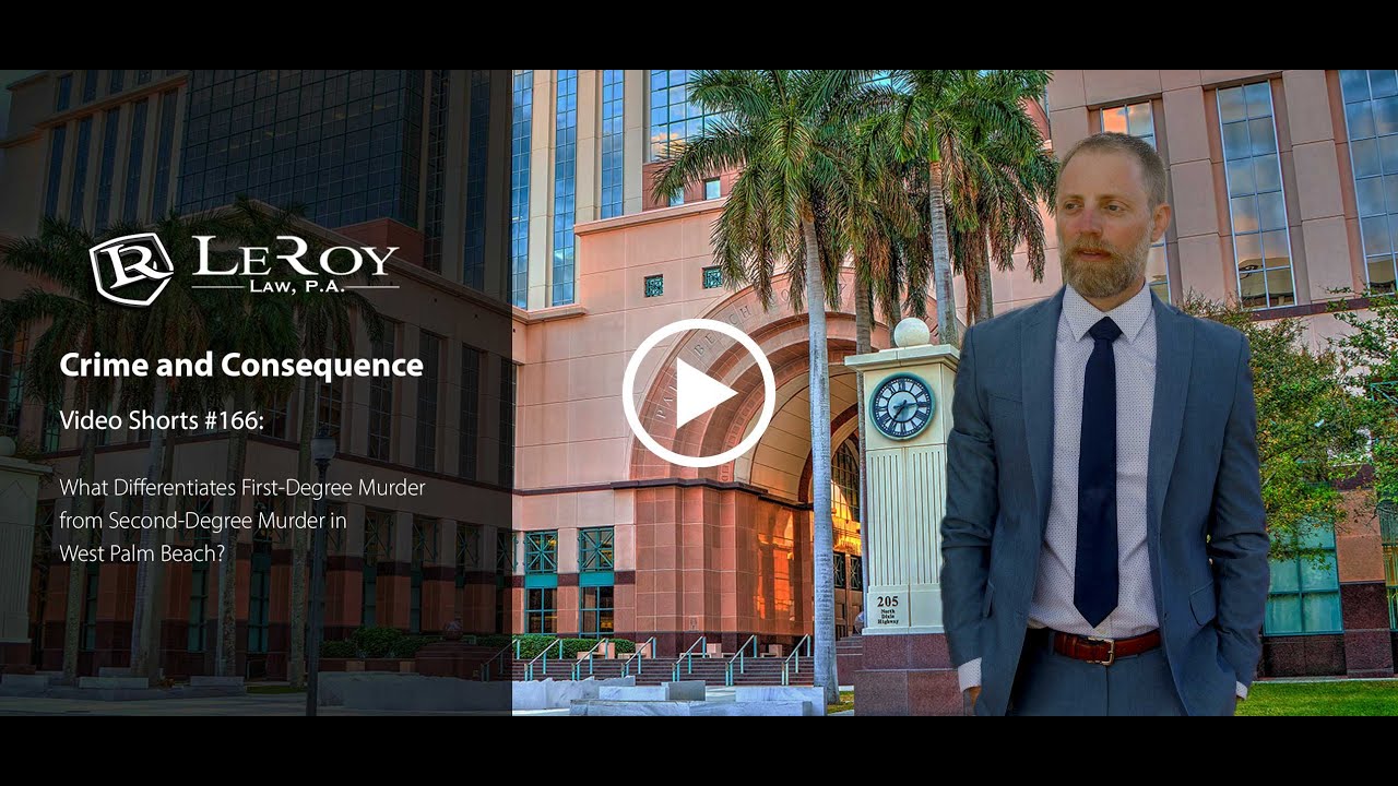 What Differentiates First-Degree Murder from Second-Degree Murder in West Palm Beach?