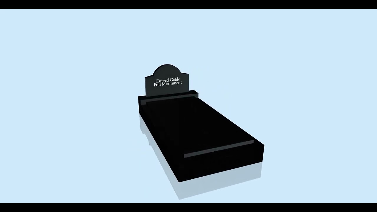 Full Monument - Curved Gable Headstone