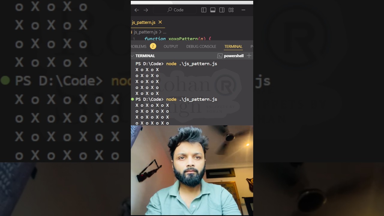 Javascript XOXO |Javascript Tutorial #shorts #codingshorts #javascript #coderohan #coding #coder