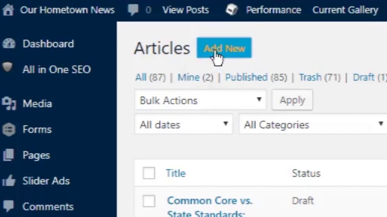 How to Create an Article