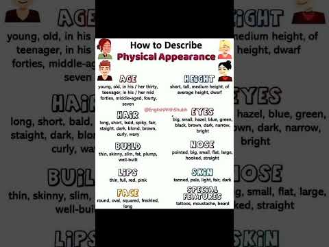 Describing Physical Appearance: English Words You Need to Know | Vocabulary Boost #shorts