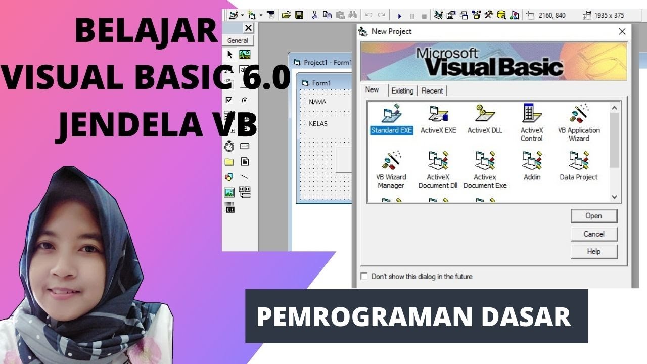 MENGENAL JENDELA  VISUAL BASIC 6.0 (PEMROGRAMAN DASAR PART 1)