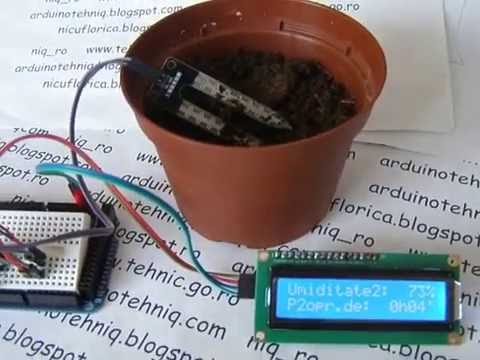 masurare si control umiditate sol in 4 zone folosind Arduino