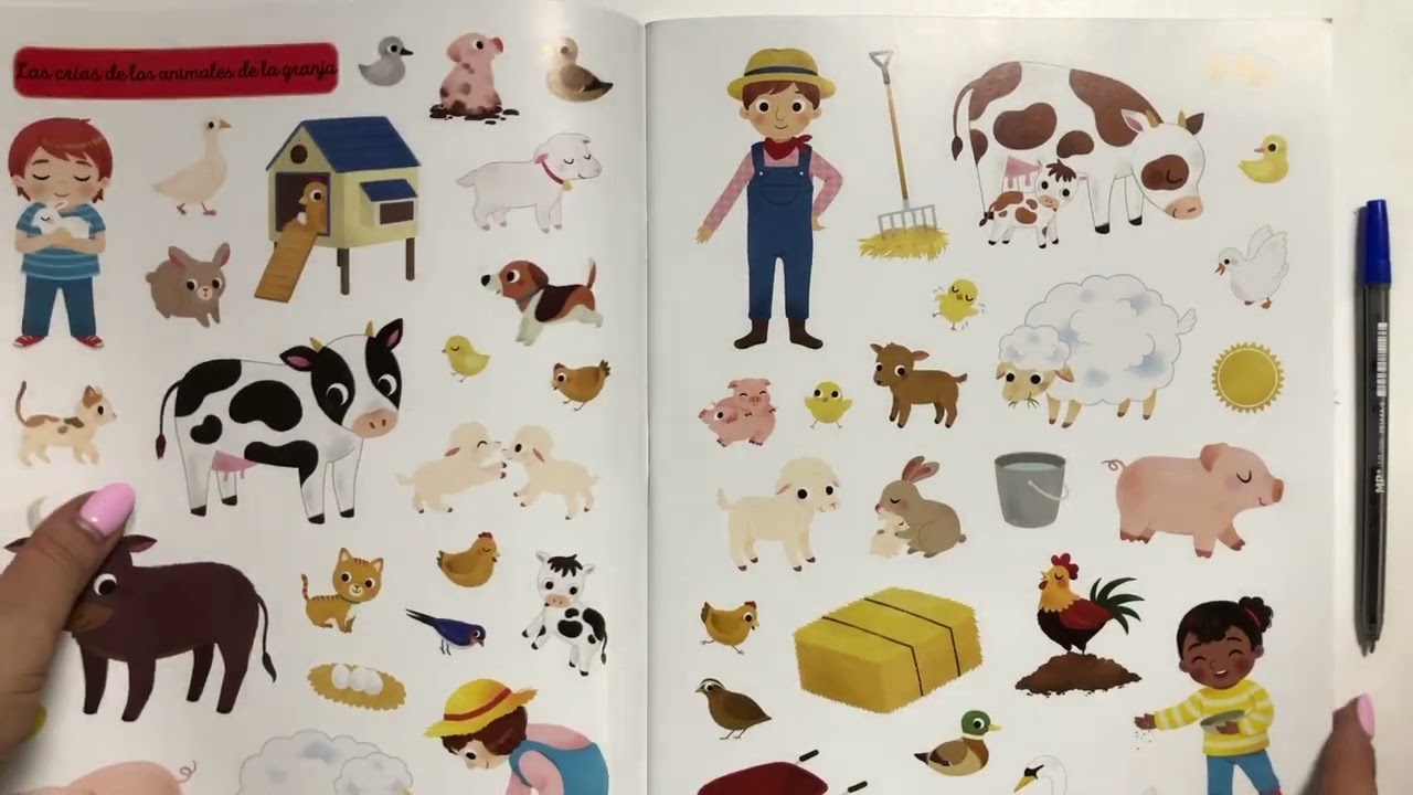 Libro de pegatinas crías de animales