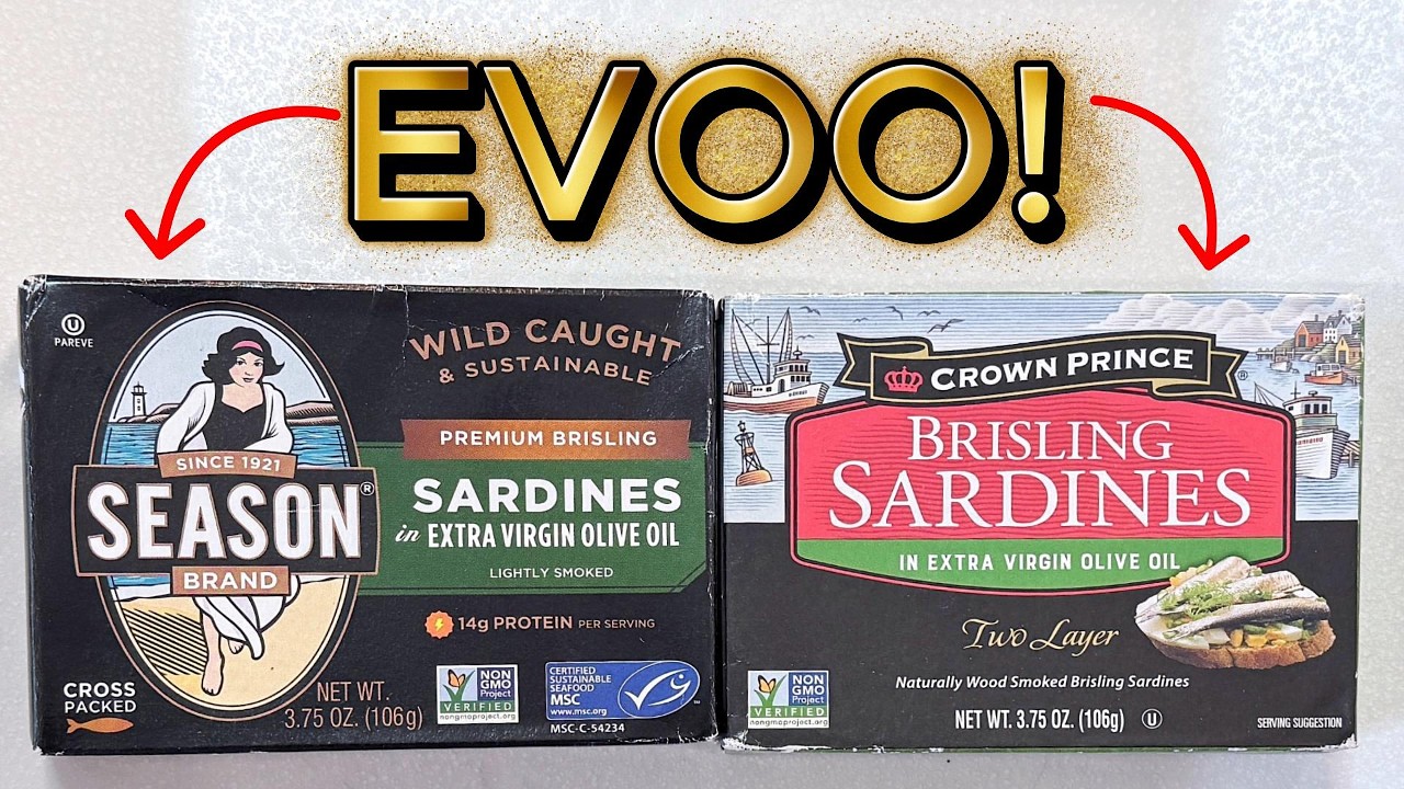 Season Brand VS Crown Prince-- Brislings in Extra Virgin Olive Oil!!