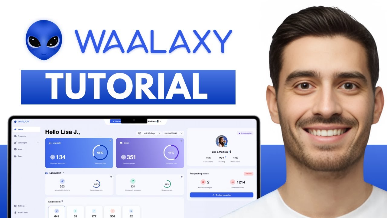 Waalaxy Tutorial (2026) | How To Use Waalaxy For LinkedIn Outreach
