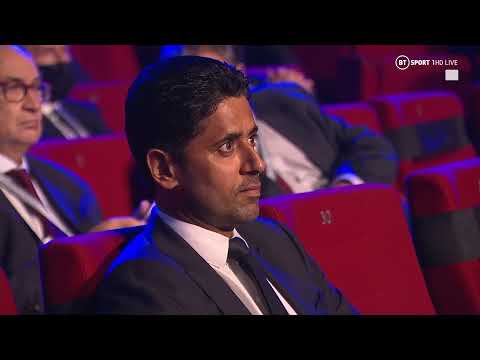 PSG president Nasser Al-Khelaifi reacts to drawing Man City in the UCL groups | Messi vs Ronaldo?