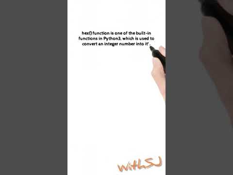 hex() Python3 Build in Function #shorts tutorial