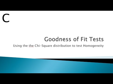 Goodness of Fit Tests: Concept
