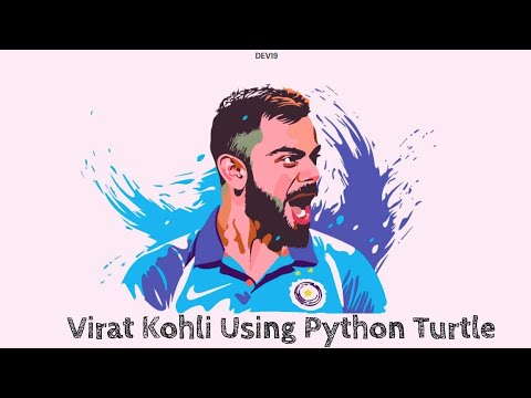 Virat Kohli Sketch using Python Turtle | Python Coding | #coding #programmer #programming #527