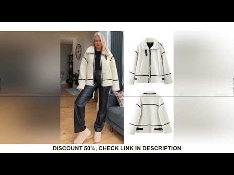 PB&ZA 2023 Autumn New Women's Wear European and American Style Casual Fur One Piece Lamb Wool Contra