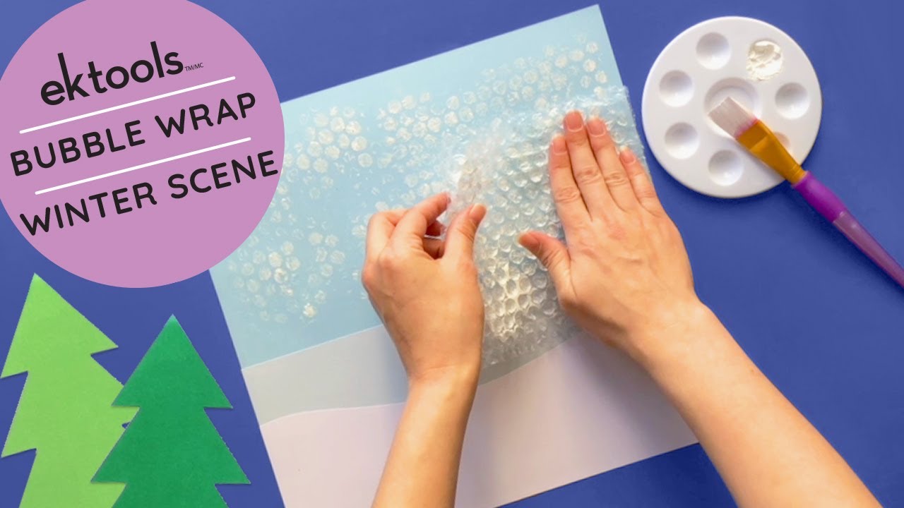 How to Create a Winter Scene with Bubble Wrap