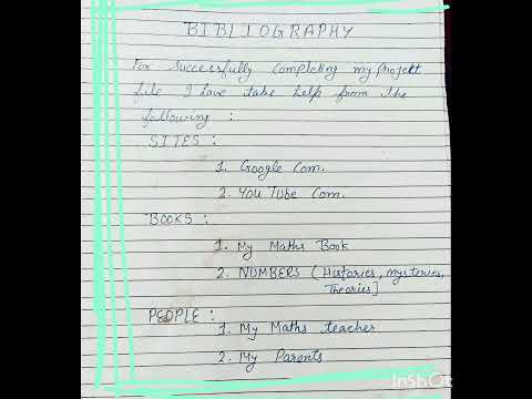 How to write Bibliography