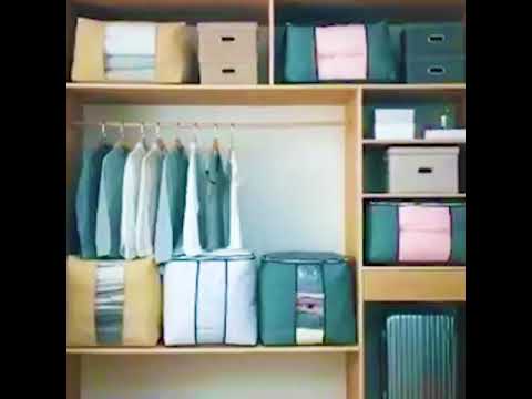 Foldable clothes storage bag