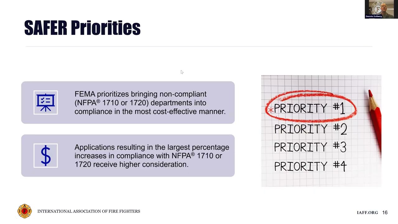 IAFF Grants Webinar: SAFER Grant Funding Overview
