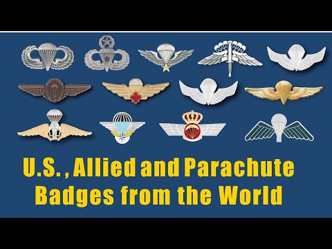 Parachute Badges Of the U. S. Army, Navy, Marine Corps, Air Force (RARE!) Allies, Africa and more.