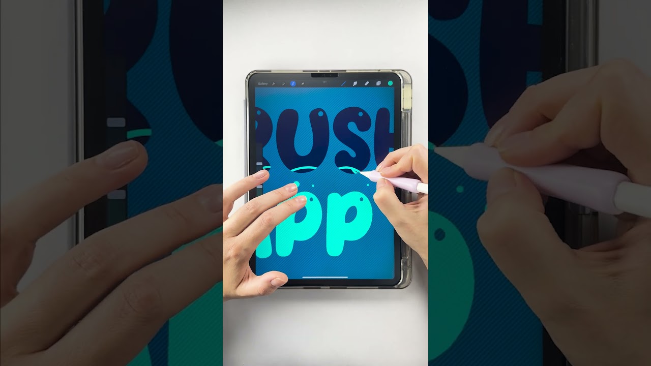 Liquid Text Animation in Procreate #procreatetutorials #procreateanimation #procreatedrawings