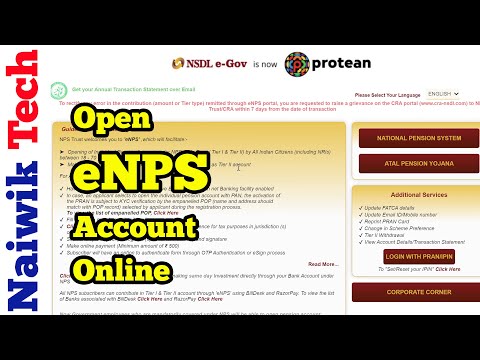 How to Register for Tier-1 NPS account online in NSDL || National Pension System eNPS account