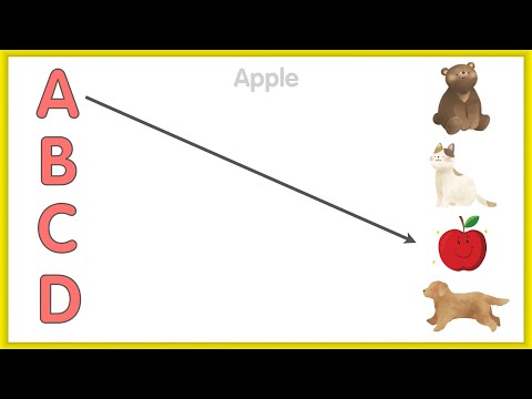 Match the letters with pictures | ABCD matching | English alphabet worksheet for nursery class