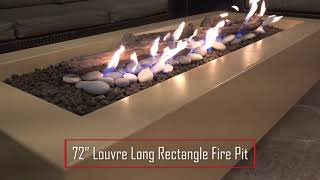 American Fyre Designs™ 72″ X 30″ Louvre Long Rectangle Fire Pit - Fire ...