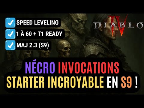 Necromancer Build Summons 1 to 60 Speed Leveling in Season 9 In Diablo 4!