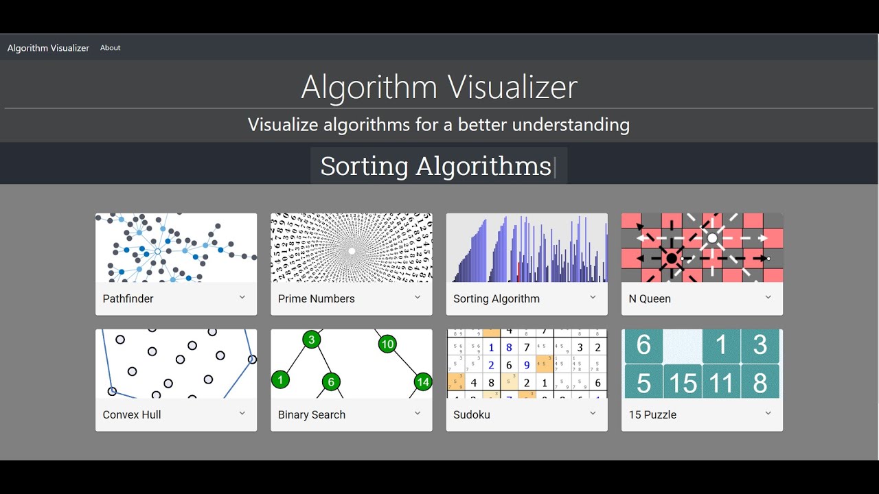 Algorithm Visualizer made with React