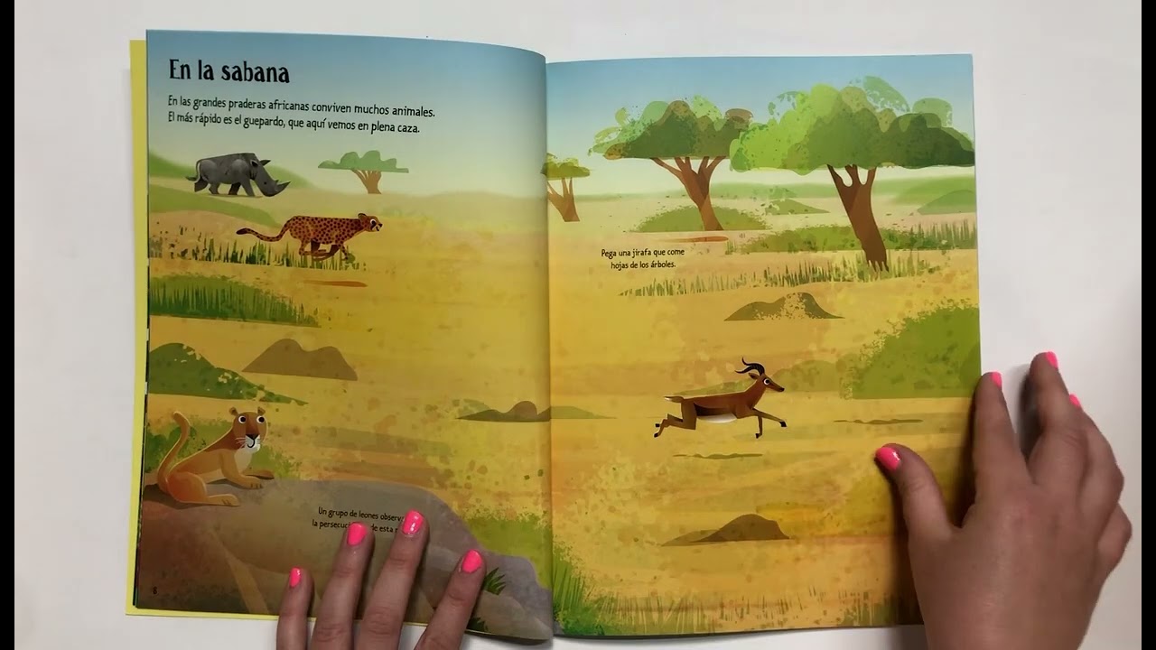 Libro de pegatinas animales salvajes