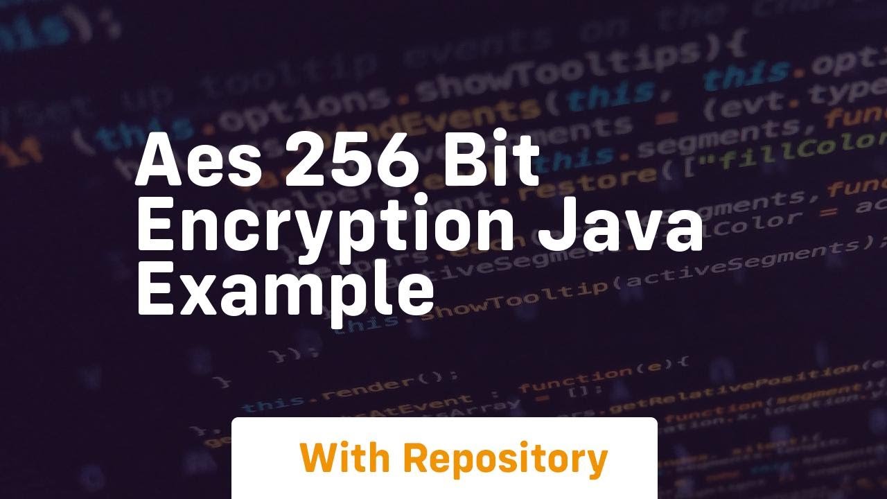 aes 256 bit encryption java example