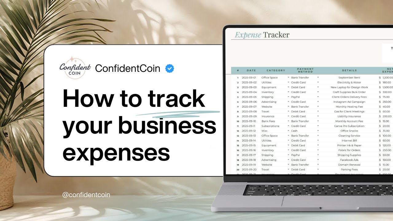 How to Track Small Business Expenses in Google Sheets & Excel | Expense Tracker Tutorial