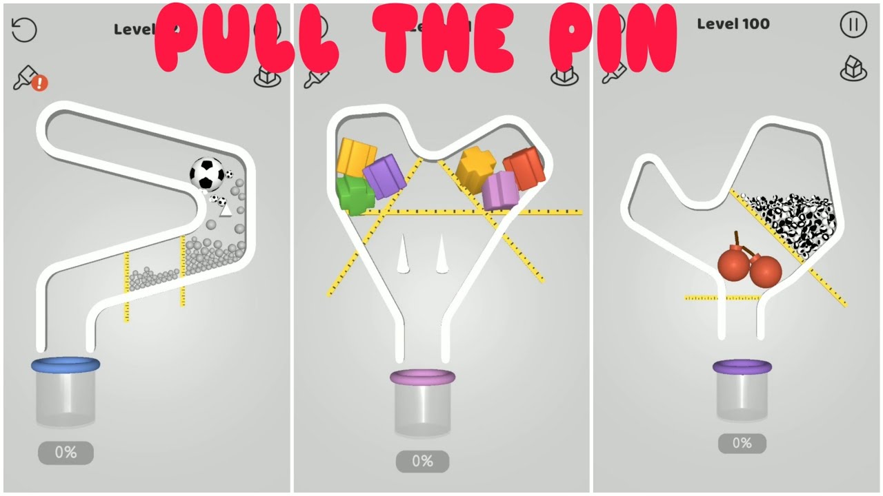 PULL THE PIN ALL LEVELS 100 GAMEPLAY ( ANDROID & IOS )