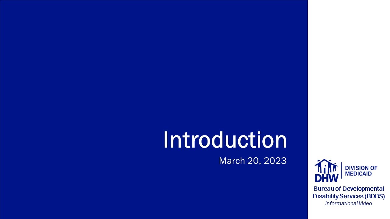 Bureau of Developmental Disability Services – Introduction